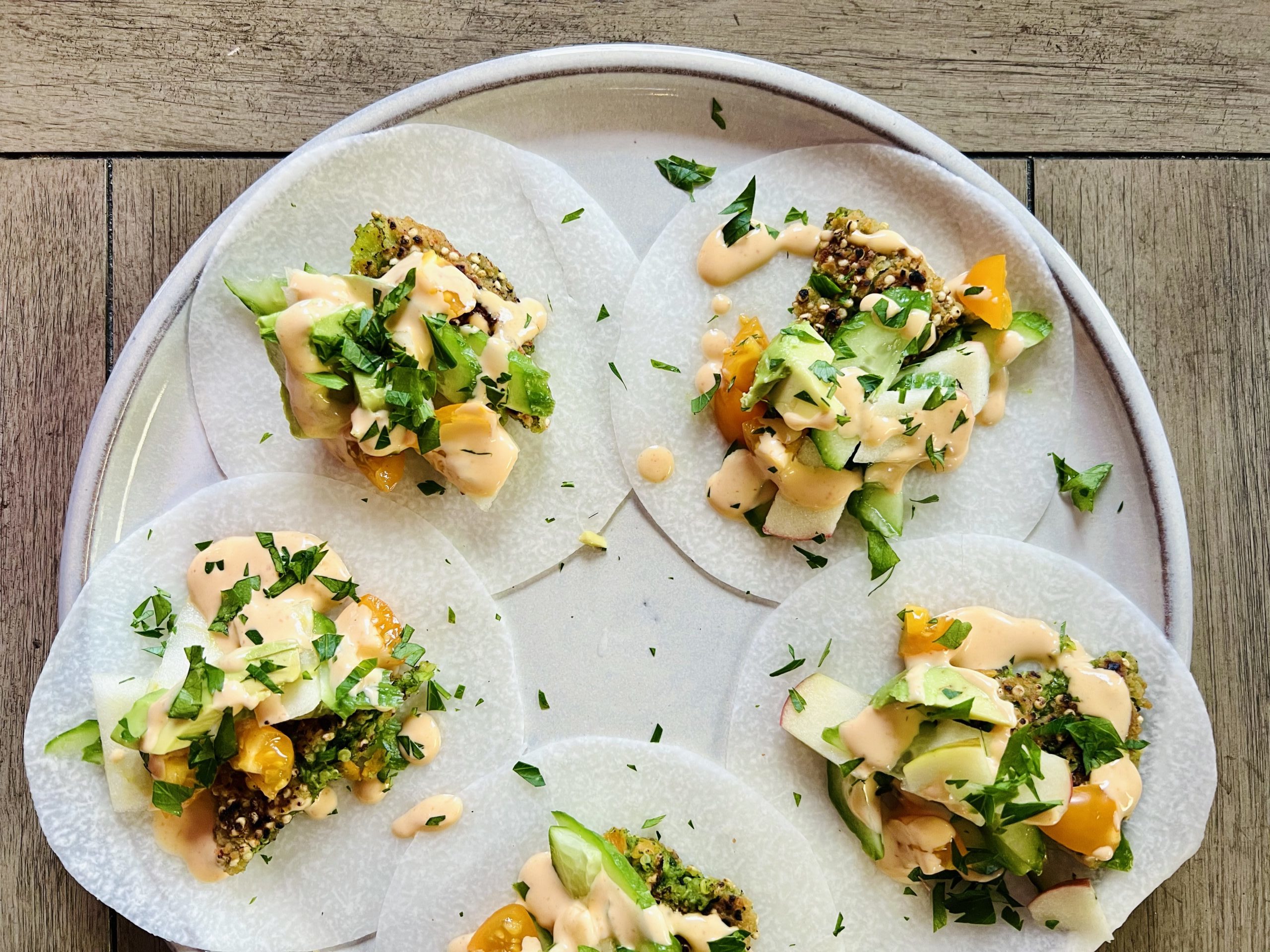 Jicama Veggie Tacos with Chipotle Crema - Global Citizens Association