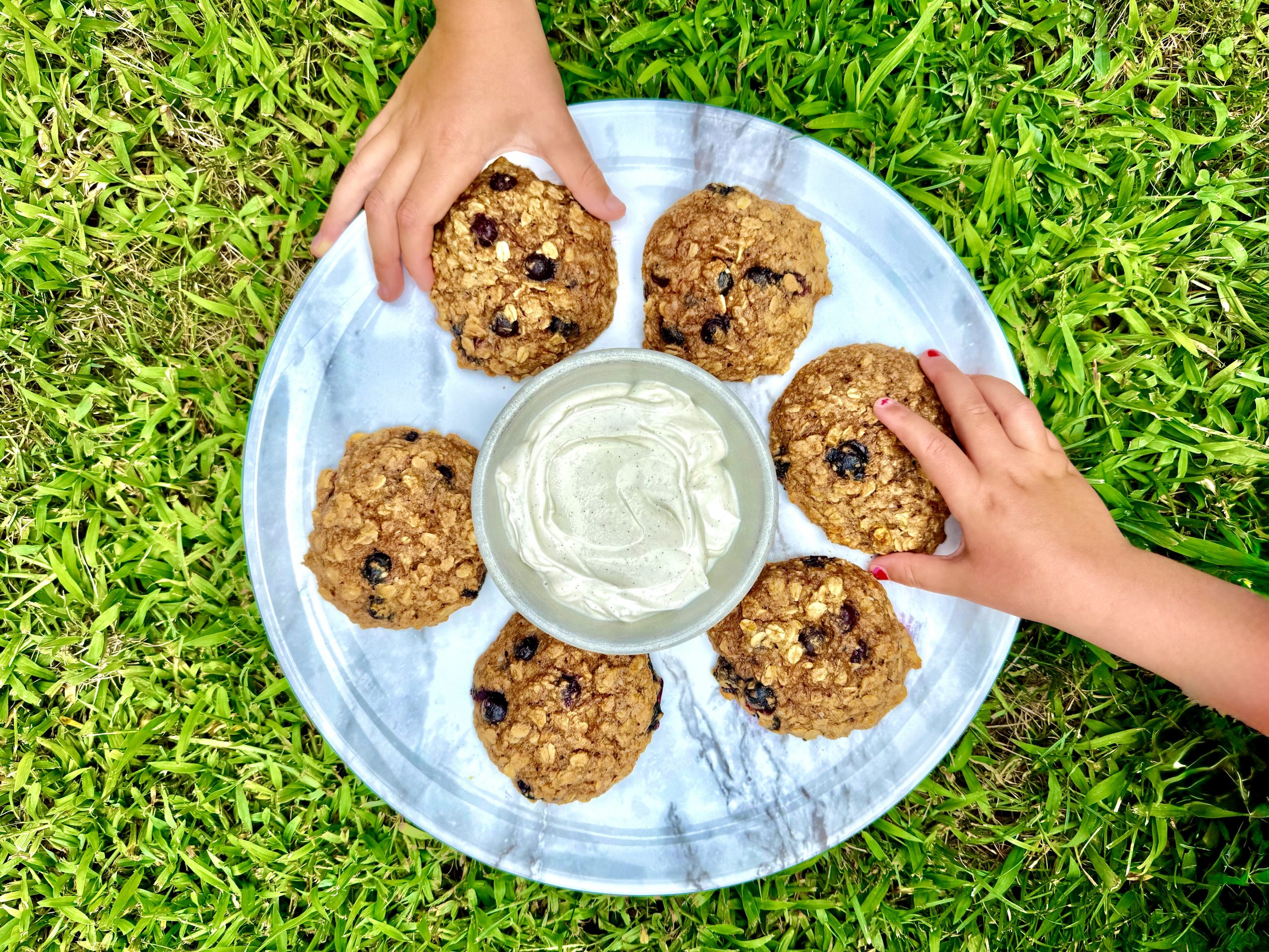 Scandi Blueberry Oat Breakfast Cookies with Vanilla Yogurt Whip ...